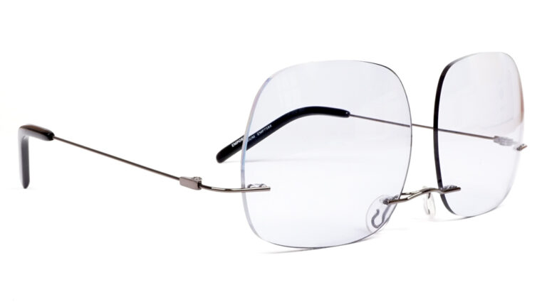 Rimless Snooker Glasses John 7587 Gunmetal | JustGoodGlasses